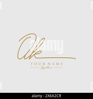 OK Letter Signature Logo Template elegant design logo Sign Symbol ...