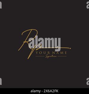 Initial Signature Logo for Letter RP - Vector Logo Template in ...