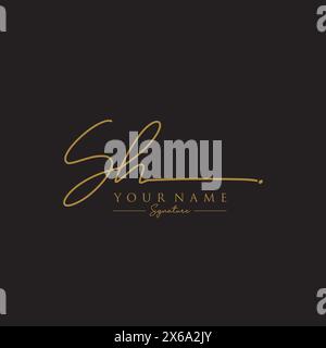 Initial Letter SH Logo - Handwritten Signature Style Logo - Signature ...