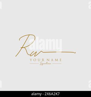RW Letter Signature Logo Template elegant design logo Sign Symbol ...