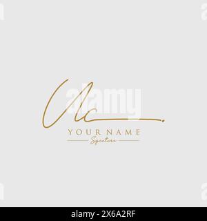 Initial Letter UC Logo - Handwritten Signature Logo- Simple Vector Logo ...