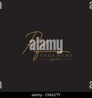 RF Letter Signature Logo Template elegant design logo Sign Symbol ...