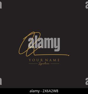 QX Letter Signature Logo Template elegant design logo. Hand drawn ...