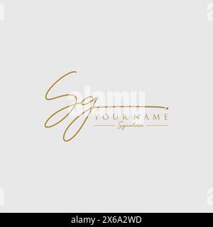 SG Letter Signature Logo Template elegant design logo Sign Symbol ...