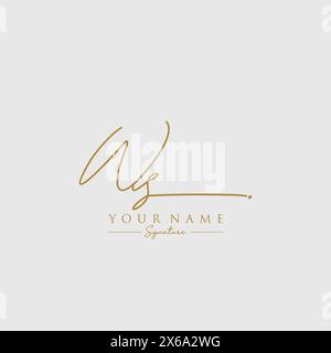 WS Letter Signature Logo Template elegant design logo. Hand drawn ...