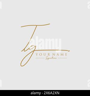 TG Letter Signature Logo Template elegant design logo. Hand drawn ...