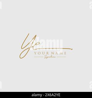 YE Signature Logo Template Stock Vector Image & Art - Alamy