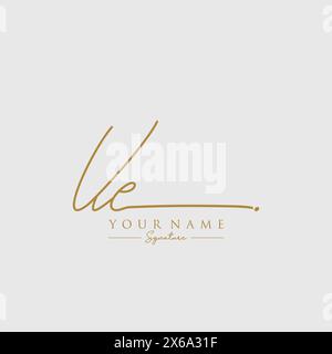 Initial Letter VE Logo - Handwritten Signature Logo - Vector Logo in ...