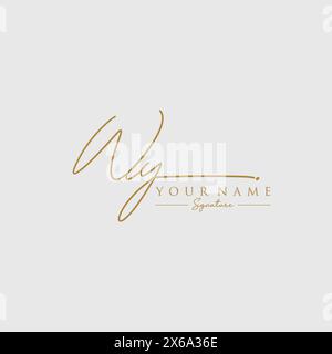 WY Letter Signature Logo Template elegant design logo. Hand drawn ...