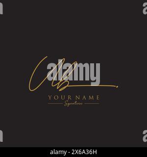 Letter UB Signature Logo Template Vector Stock Vector Image & Art - Alamy