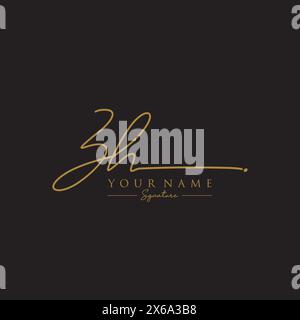 ZH Letter Signature Logo Template elegant design logo Sign Symbol ...