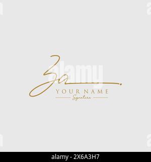 Letter ZA Signature Logo Template Vector Stock Vector Image & Art - Alamy