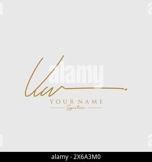 VW Letter Signature Logo Template elegant design logo. Hand drawn ...