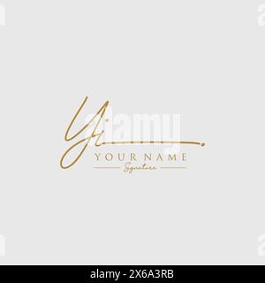 YI Letter Signature Logo Template elegant design logo. Hand drawn ...