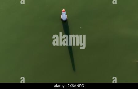 Melbourne Australia. Aerial view of Lighthouse in Port Phillip Bay at ...