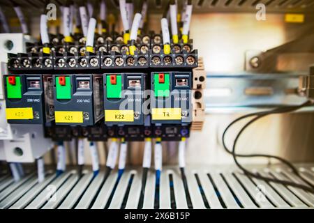 about the relays contactor and wiring systems of machine emphasizing at ...