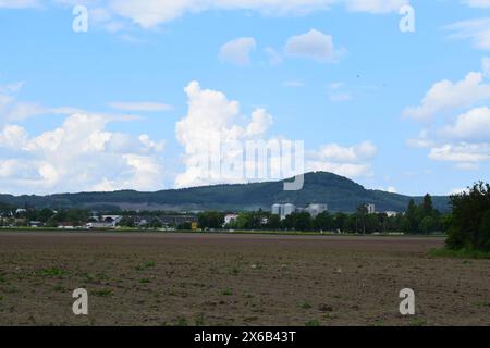 volcano hills above Mendig in the Eifel Stock Photo - Alamy