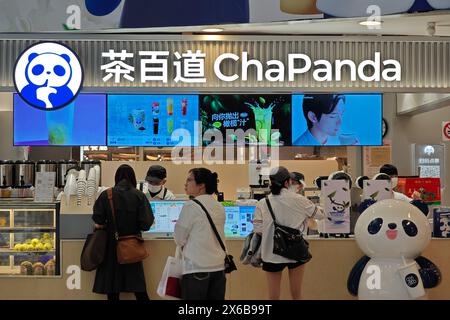 SHANGHAI, CHINA - MAY 14, 2024 - Customers spend money at a ChaPanda store in Shanghai, China ...