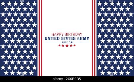Happy Birthday United States Army Vector illustration. June 14 ...