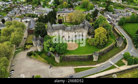 drone photo Pompadour castle France Europe Stock Photo - Alamy