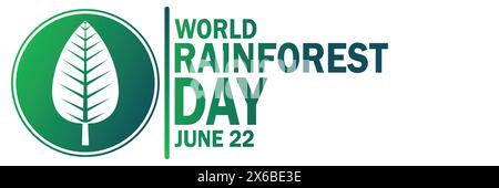 World Rainforest Day. June 22. Holiday concept. Template for background ...