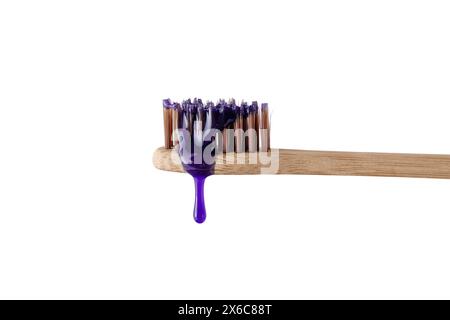 Whitening purple toothpaste swatch isolated on white background ...