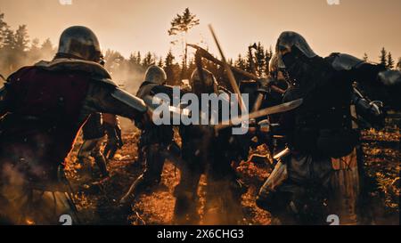 Dark Age Battlefield: Brutal Fight to Death of Two Armored Medieval ...