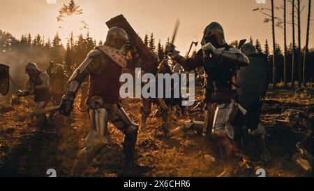 Dark Age Battlefield: Brutal Fight to Death of Two Armored Medieval ...