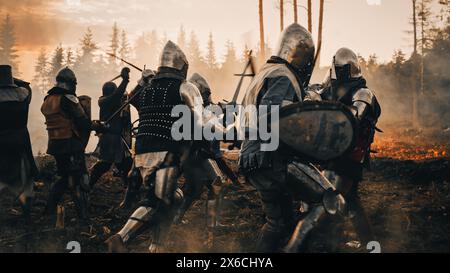 Dark Age Battlefield: Brutal Fight to Death of Two Armored Medieval ...