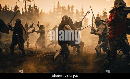 Dark Age Battlefield: Brutal Fight to Death of Two Armored Medieval ...