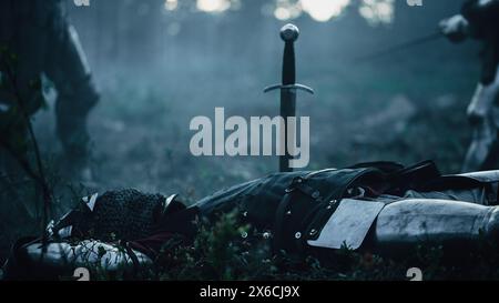 Dark Age Battlefield: Brutal Fight to Death of Two Armored Medieval ...