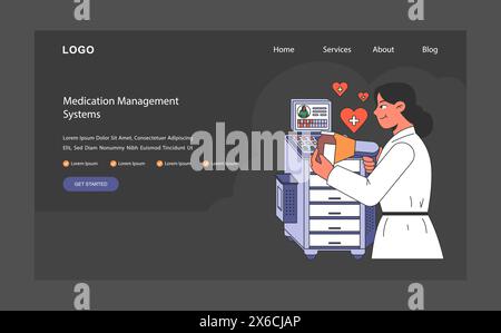 Medication Management Systems concept. Streamlining pharmacy workflows ...