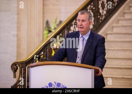 Former Stormont Assembly speaker Mitchel McLaughlin listens to Stormont ...