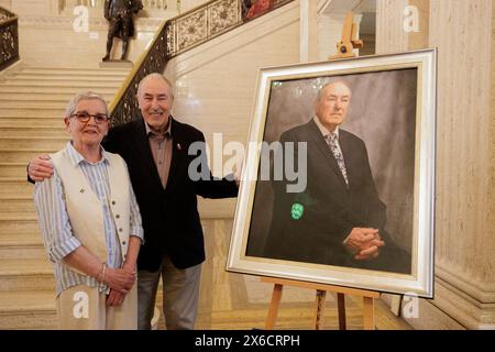 Former Stormont Assembly speaker Mitchel McLaughlin (right), his wife ...