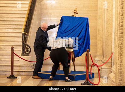 Former Stormont Assembly speaker Mitchel McLaughlin, his wife Marylou ...