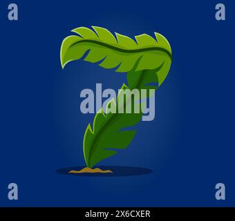 Underwater sea animals font, number 1 as shell or seashell undersea ...