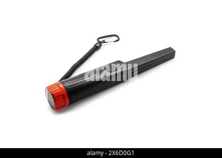 Pinpointer portable metal detector. Close-up. Isolated on white ...