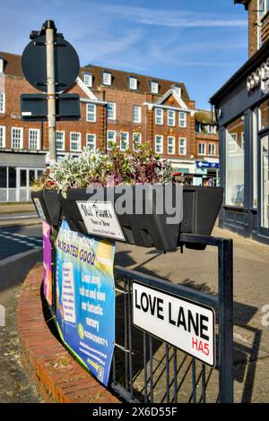 Love Lane Street Sign, Pinner, Borough of Harrow, England, UK Stock ...