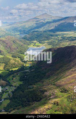 Eryri National Park helicopter aerial Stock Photo - Alamy