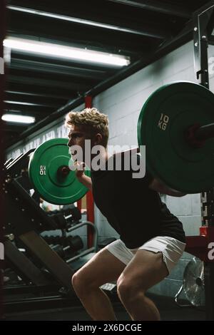 Sportive and athletic man doing functional training exercise at the ...