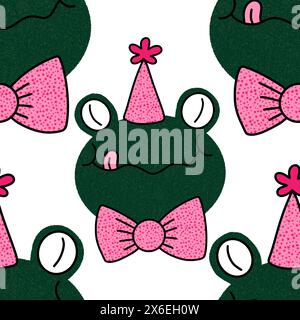 Cartoon animals seamless frogs pattern for wrapping paper and fabrics ...