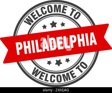 Welcome to Philadelphia stamp. Philadelphia round sign isolated on ...