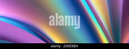 Wavy holographic iridescent texture, synthwave, retrowave, vaporwave ...