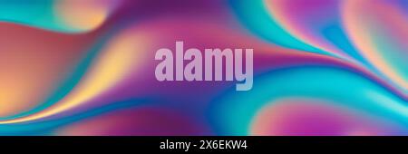 Wavy holographic iridescent texture, synthwave, retrowave, vaporwave ...