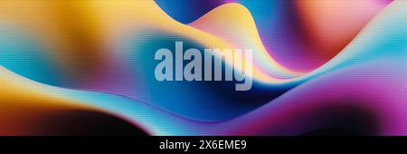 Wavy holographic iridescent texture, synthwave, retrowave, vaporwave ...