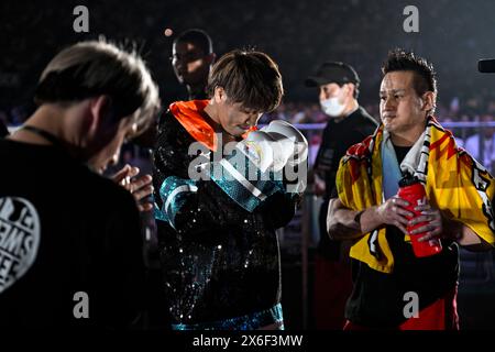 Challenger Taku Kuwahara of Japan before the WBA world flyweight title ...