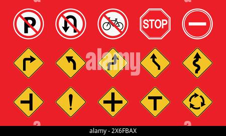 red road or street sign icon image Stock Vector Image & Art - Alamy