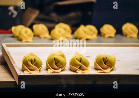 Delicious Italian cappellacci with ricotta and spinach Stock Photo - Alamy