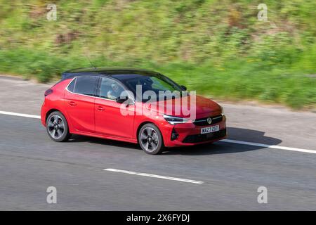 2020 Red Vauxhall Corsa Ultimate NAV Turbo; travelling on the M61 ...
