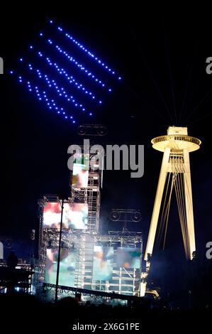Lichtshow beim Starmus Opening Concert Bridge from the Future auf der ...